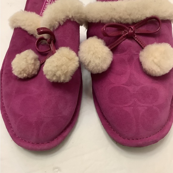 Coach | Shoes | Coach Poppy Jayda Signature Hot Barbie Pink Fur ...